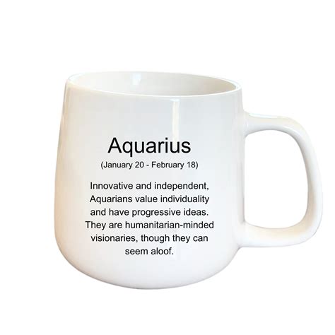 Zodiac Ceramic Mug Aquarius Neobeeqld