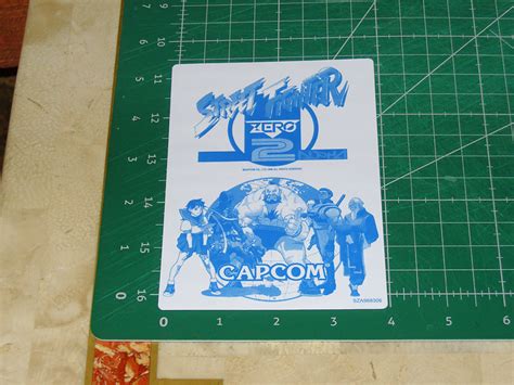 Street Fighter Zero 2 Alpha Cps2 Game Board Label Sticker Sza968306