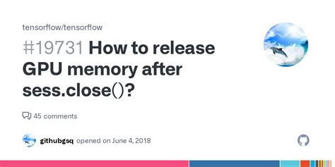 How To Release Gpu Memory After Sessclose · Issue 19731