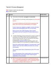 AACS2284 Tutorial 2 Answers Pdf Tutorial 2 Processor Management Red