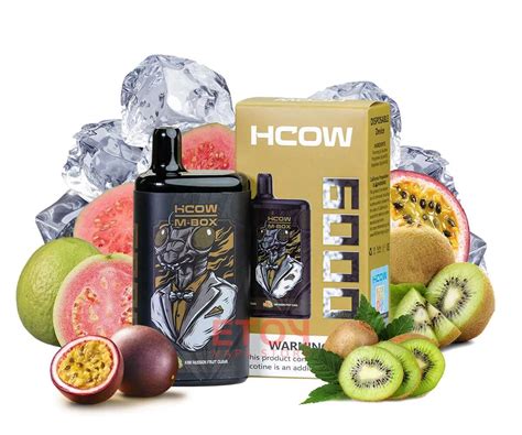Hcow Steam Kiwi Passion Fruit Guava Mbox 6000 Puffs Rechargeable