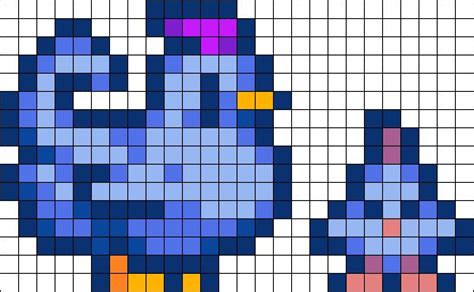 Stardew Valley Blue Chicken Kandi Pattern Stardew Valley Blue Chicken