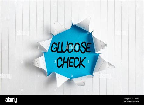 Writing Note Showing Glucose Check Business Concept For A Procedure That Measures The Amount Of
