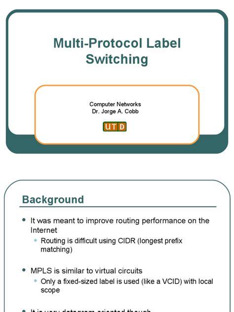 Mpls Pdf Multiprotocol Label Switching Networking