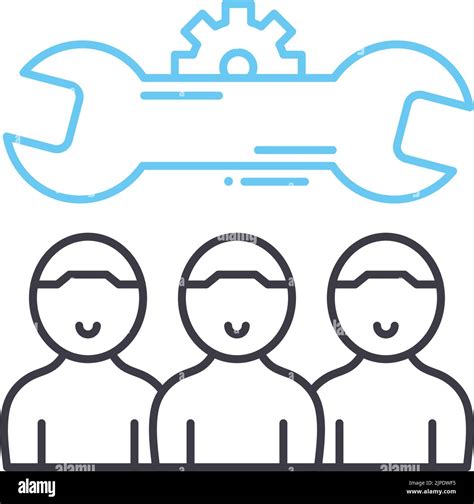 Team Skill Line Icon Outline Symbol Vector Illustration Concept Sign Stock Vector Image Art