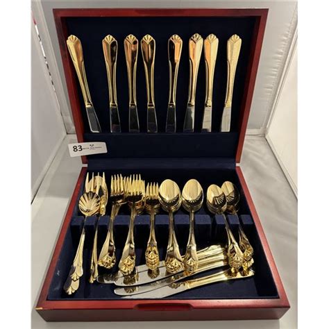 Hampton Silversmiths China 262 Fine Silverware Set Beck Auctions Inc