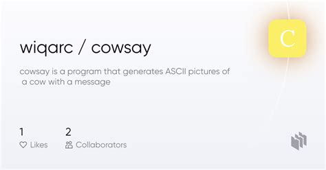 Wiqarc Cowsay Cowsay Is A Program That Generates Ascii Pictures Of A