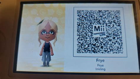 Mii Qr Code Tomodachi Life Frye Inkling Deep Cut By Tylermakie On