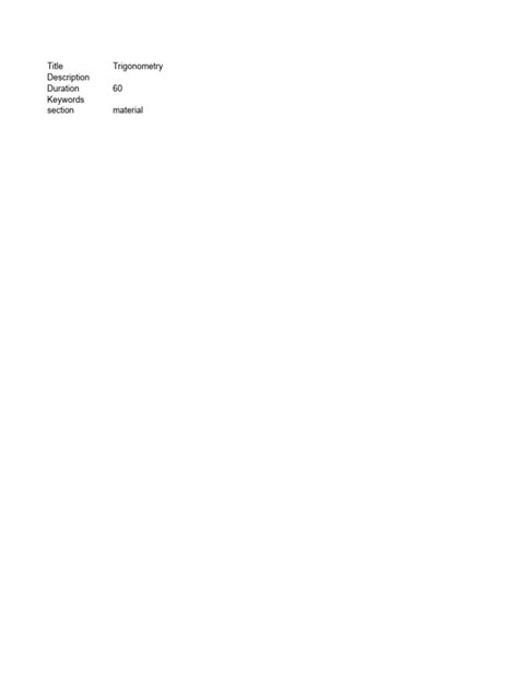Trigonomet Pdf Trigonometric Functions Trigonometry
