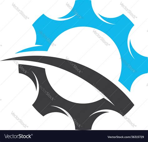 System Technology Logo Designs Gear Template Vector Image