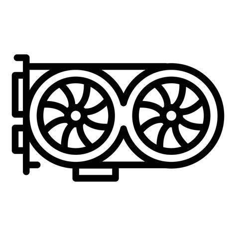 Gpu Graphic Card Icon Outline Style 15688776 Vector Art At Vecteezy