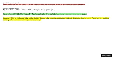 Shadow DOM CSS Codesandbox