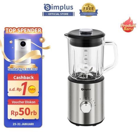 Jual Simplus Blender Glass Es Batu Pembuat Jus Mpasi Smoothie Shopee