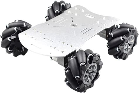 Jp メカナムホイール 4wd 96 ミリメートルメカナムホイールロボットカーシャーシキット Dc 12v エンコーダ