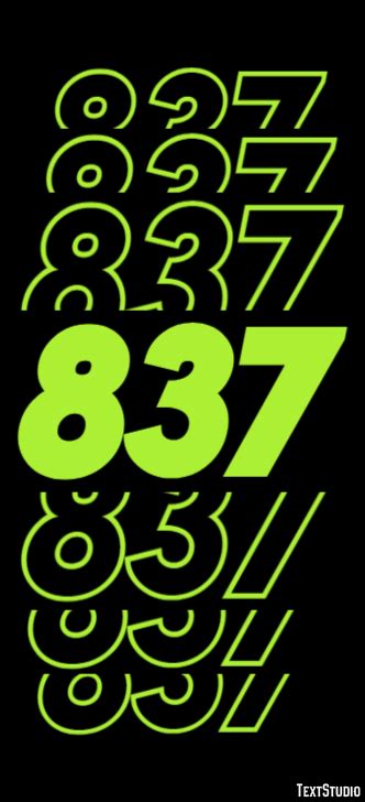 837 Текстовый эффект и дизайн логотипа Номер