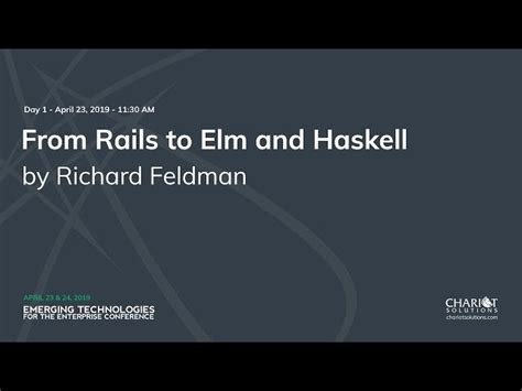 Free Video From Rails To Elm And Haskell Transitioning To A Purely