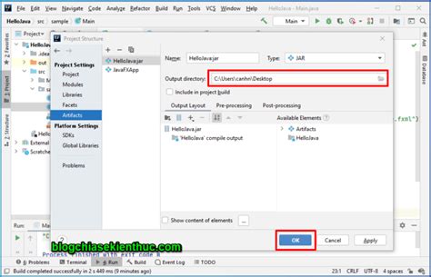 hướng dẫn cách trích xuất export file jar trong intellij