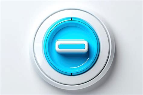 Premium Ai Image Abstract High Tech Multicolor Button On White