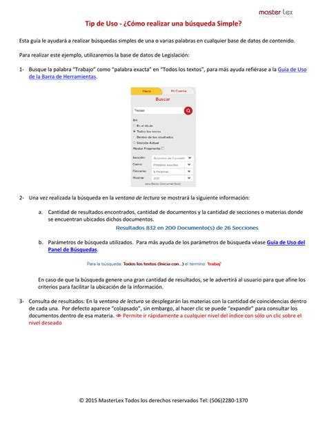 Tip de Uso Cómo realizar una búsqueda Simple