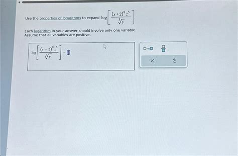 Solved Use The Properties Of Logarithms To Expand Chegg