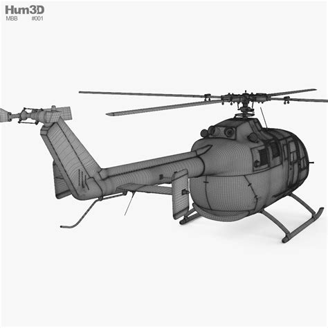 Mbb Bo 105 3d Model Download Helicopter On