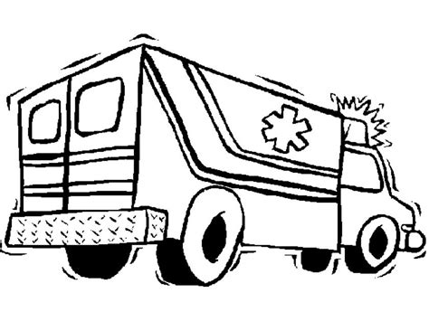 Kleuren Nu Ambulance Met Sirene Kleurplaten