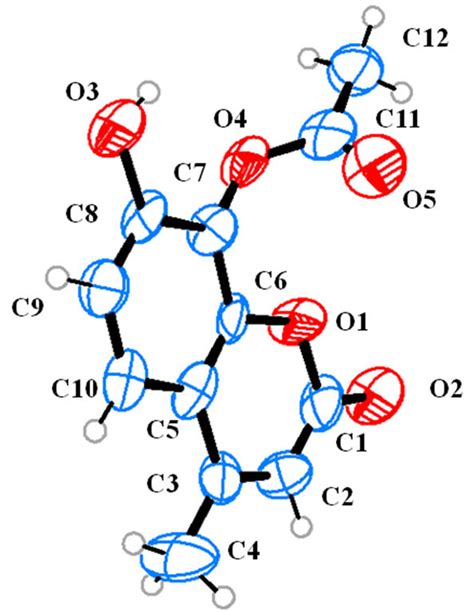 Ortep Diagram Showing Crystallographic Atom Numbering And Solid State