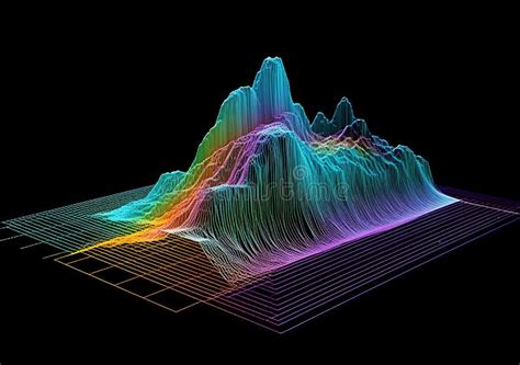 3d Abstract Data Visualization Background Stock Illustration