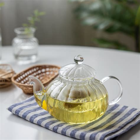 디애플하우스 플리츠 글라스 티팟 티포트 800ml 위시버킷