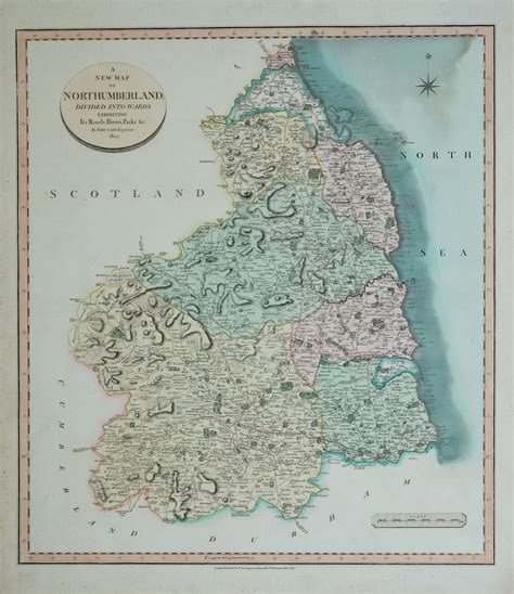 Northumberland Antique Maps Old Maps Of Northumberland Vintage Maps
