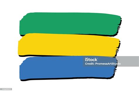 ベクター画像形式の色付きの手描きの線を持つガボンの国旗 アイコンのベクターアート素材や画像を多数ご用意 アイコン アイコンセット