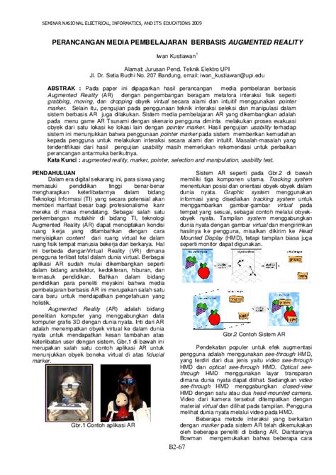 Pdf B2 67 Perancangan Media Pembelajaran Berbasis Augmented Reality