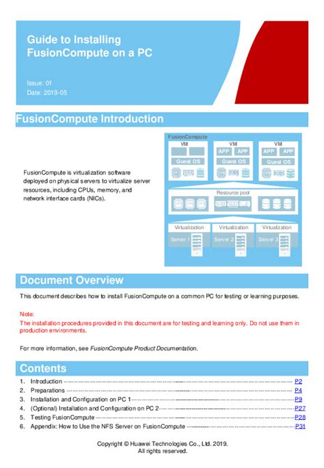 Hcia Cloud Computing V40 Guide To Installing Fusioncompute On A Pc Pdfcoffeecom