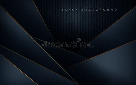 Abstract Black Golden Line Overlap Layers Texture Background Stock Vector Illustration Of