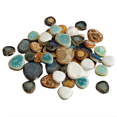 100g Marble Pattern Ceramic Glass Mosaic Tiles Mat Grandado