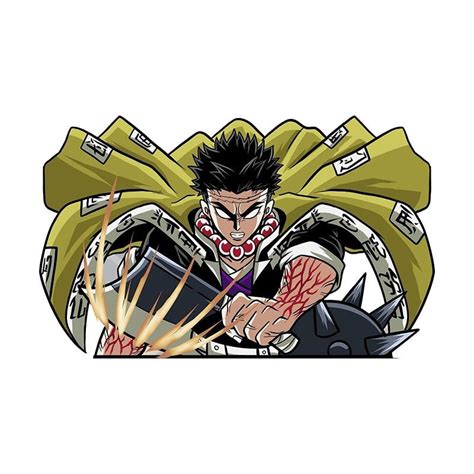 Demon Slayer Gyomei Himejima Wielding Flail And Axe Nichirin Vinyl