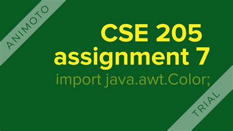 CSE 205 Assignment 7 Tutorialoutlet YouTube