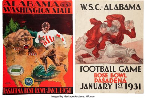1931 Rose Bowl Programs Lot Of 2 Two Different Variations