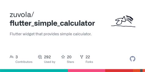 GitHub Zuvola Flutter Simple Calculator Flutter Widget That Provides