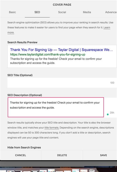 How To Create A Cover Page In Squarespace Lauren Taylar