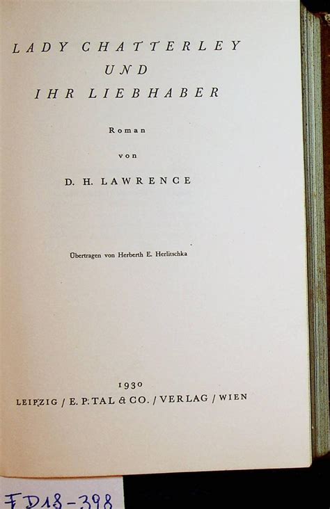 Lady Chatterley Und Von Lawrence ZVAB