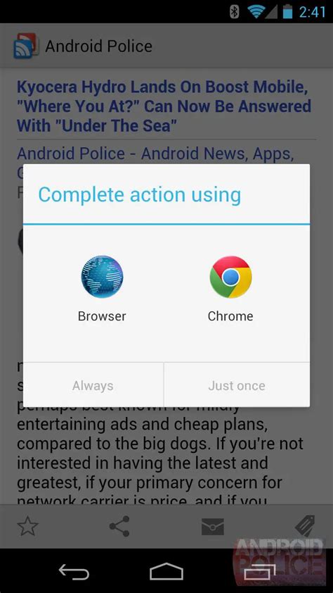 Tip Double Tap The Android 4 2 App Picker Popup To Bypass Annoying