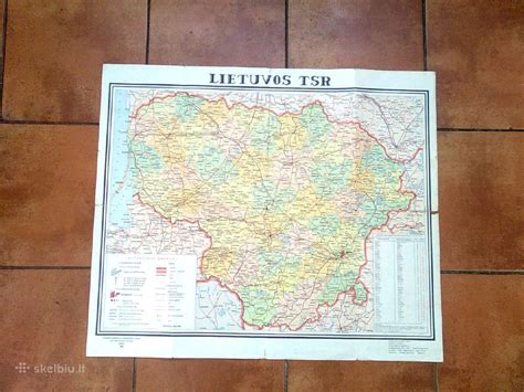 Lietuvos Tsr Zemelapis 1968 Metai Skelbiu Lt