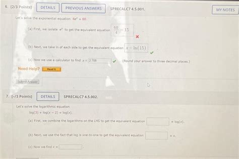 Solved Let S Solve The Exponential Equation Ex A Chegg
