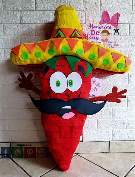 Piñata Chile Mexicano Decoracion Fiesta Mexicana Manualidades Piñata