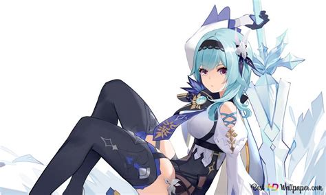 Hot Eula And Her Heavy Sword Genshin Impact 2k Wallpaper Download