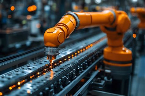 Automated Robotic Arm In Precision Manufacturing Process For Industrial Efficiency Generative Ai