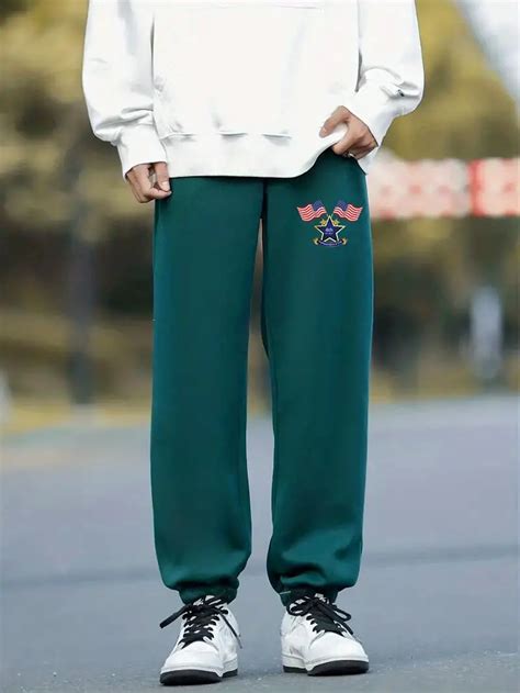 Mens Stylish 4th July Graphic Print Sweatpant Casual Temu Canada