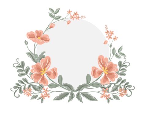 Hand Drawn Vintage Wild Flower Wreath 36344860 Vector Art At Vecteezy
