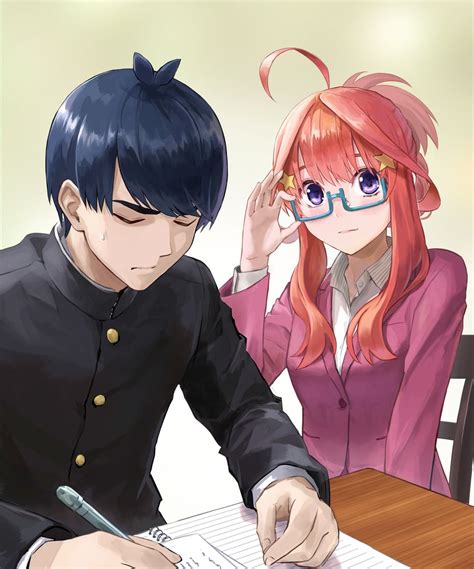 Nakano Itsuki And Uesugi Fuutarou Go Toubun No Hanayome Drawn By